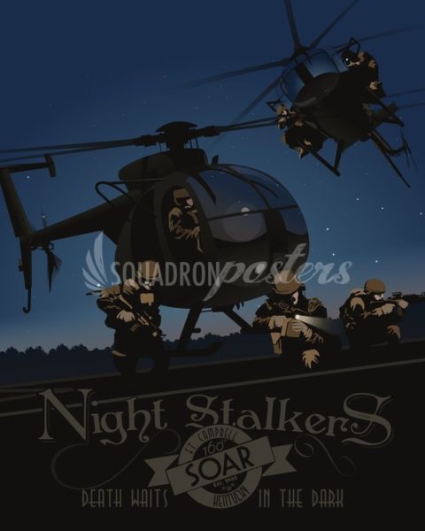 160th SOAR MH-6 Little Bird Night Stalkers - Squadron Posters