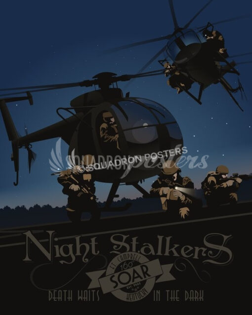 160th SOAR MH-6 Little Bird Night Stalkers - Squadron Posters