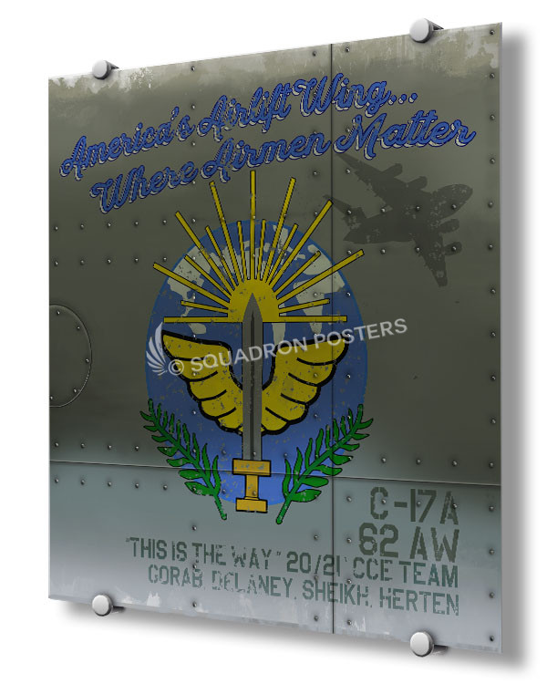 62nd Airlift Wing Nose Art - Squadron Posters