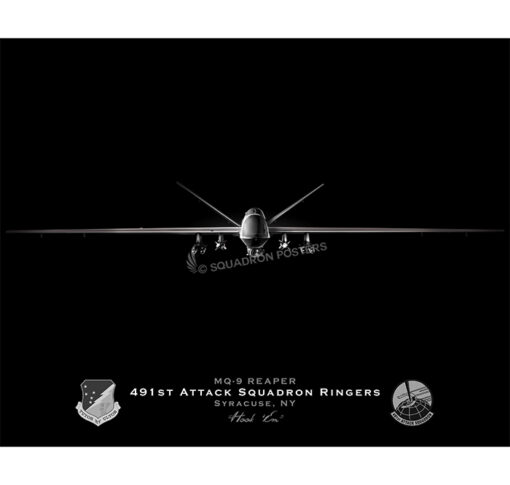 491st ATKS Jet Black Poster - Squadron Posters