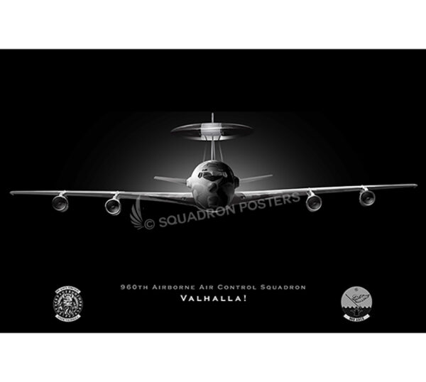 Tinker AFB 960 AACS Jet Black Poster - Squadron Posters