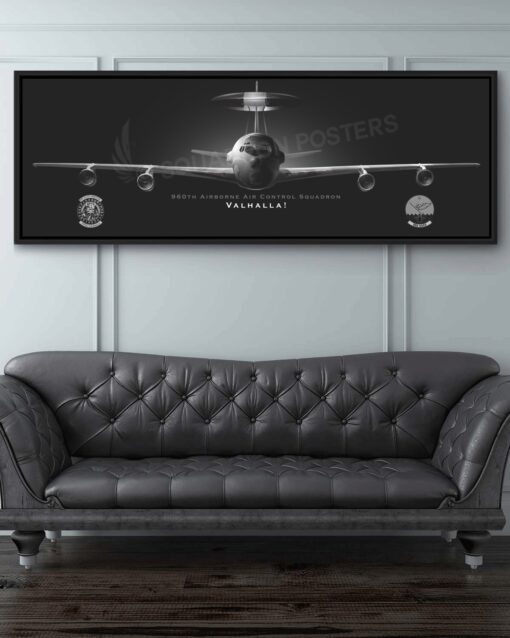 Tinker AFB 960 AACS Jet Black Lithograph - Squadron Posters