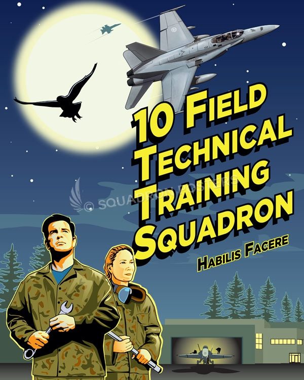 RCAF 10 FTTS CF-18 Hornet - Squadron Posters