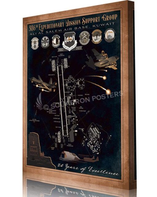 Ali Al Saleem Airfield 386 EMSG Art - Squadron Posters