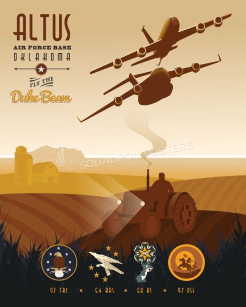 Altus AFB 97th TRS 97 OSS 54th ARS and 58th AS - Squadron Posters