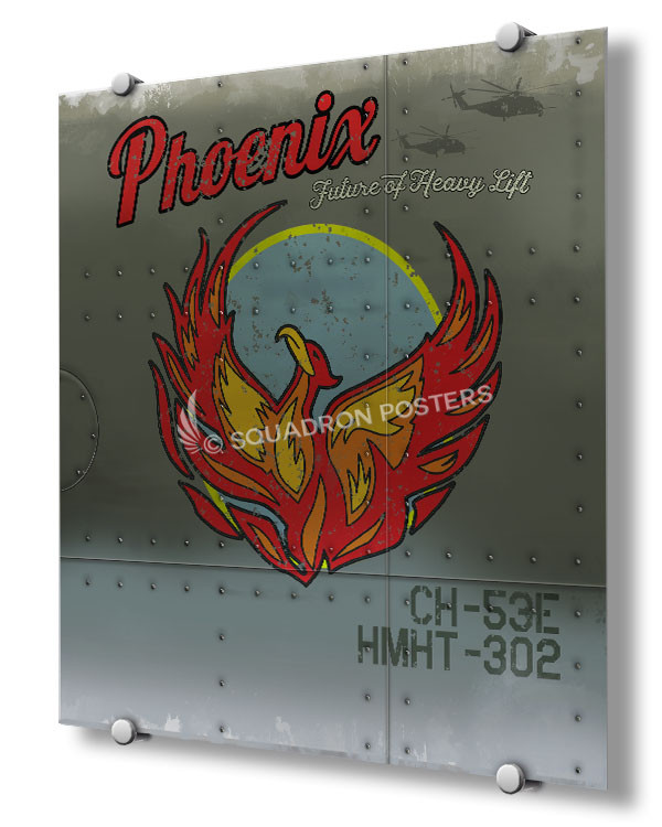 HMHT-302 "Phoenix" Nose Art - Squadron Posters