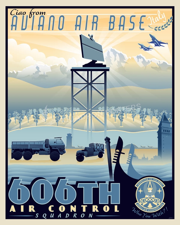 Aviano AB 606th Air Control Squadron - Squadron Posters