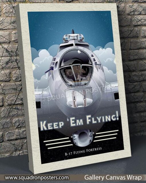 B-17 Flying Fortress Big Front - Squadron Posters