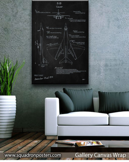 B-1B Lancer Blackboard Art - Squadron Posters