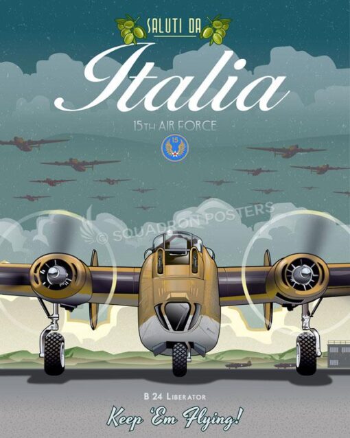 B-24 Liberator Italy Art - Squadron Posters