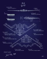 B-2 Spirit Blueprint Art - Squadron Posters