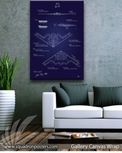 B-2 Spirit Blueprint Art - Squadron Posters