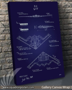 B-2 Spirit Blueprint Art - Squadron Posters