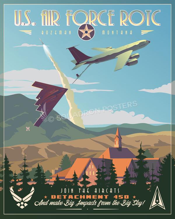 Bozeman Montana USAF ROTC Det 450 - Squadron Posters