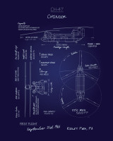 CH-47 Chinook Blueprint Art - Squadron Posters