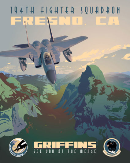 California ANG 194th Fighter Squadron F-15C Eagle - Squadron Posters