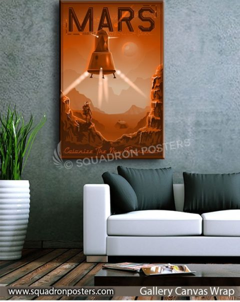 Colonize Mars - Space Travel Poster - Squadron Posters