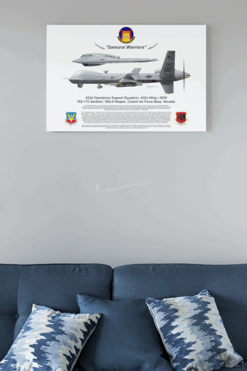 Creech AFB Samurai Warriors 432d OSS Art - Squadron Posters
