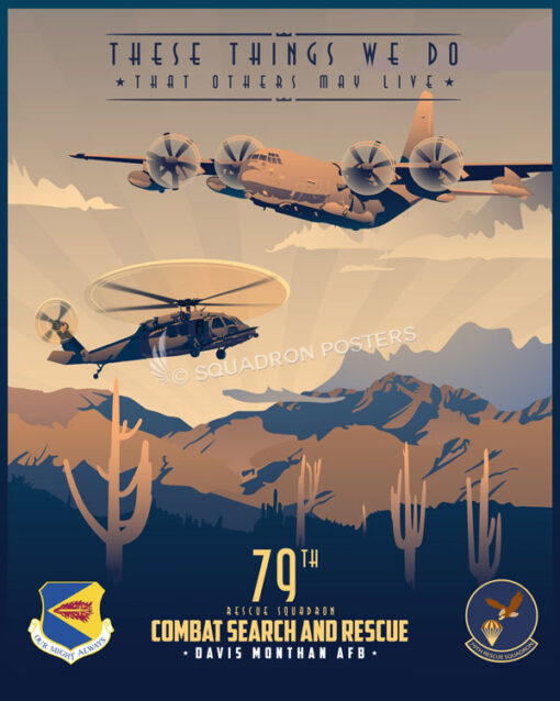 Davis Monthan 79th Rescue Squadron (version 2) - Squadron Posters
