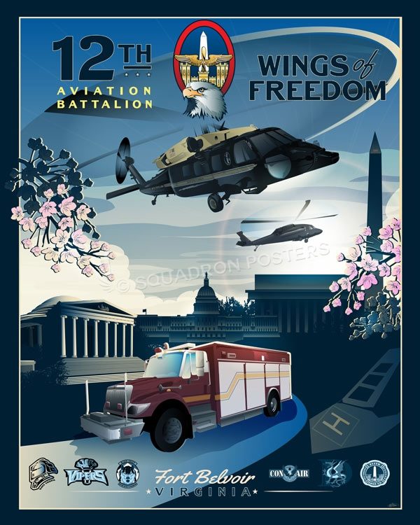 Fort Belvoir 12th Aviation Battalion - Squadron Posters