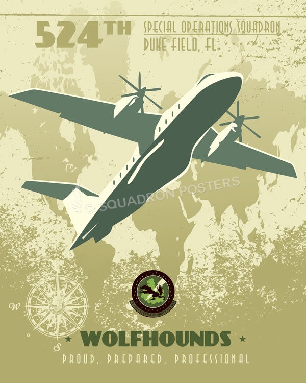 Duke Field 524th SOS C-146A Wolfhound - Squadron Posters