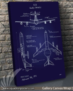 E-3 Sentry Blueprint Art - Squadron Posters