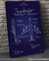 E-8 JSTARS Blueprint Art - Squadron Posters