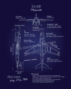 EA-6B Prowler Blueprint Art - Squadron Posters