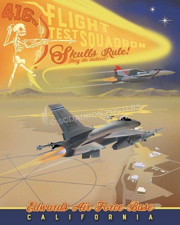 Edwards AFB 416th FLTS - Squadron Posters