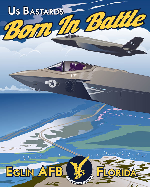 Eglin AFB 513th EWS F-35 - Squadron Posters