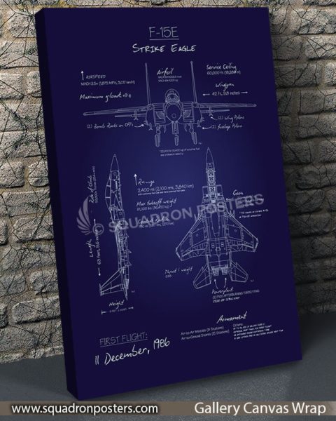F-15E Blueprint Art - Squadron Posters