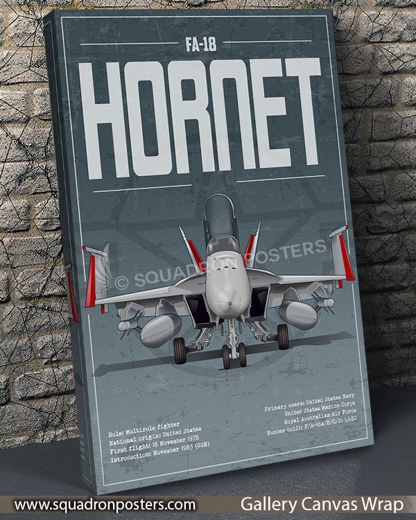 F-18 Hornet With Folded Wings - Squadron Posters