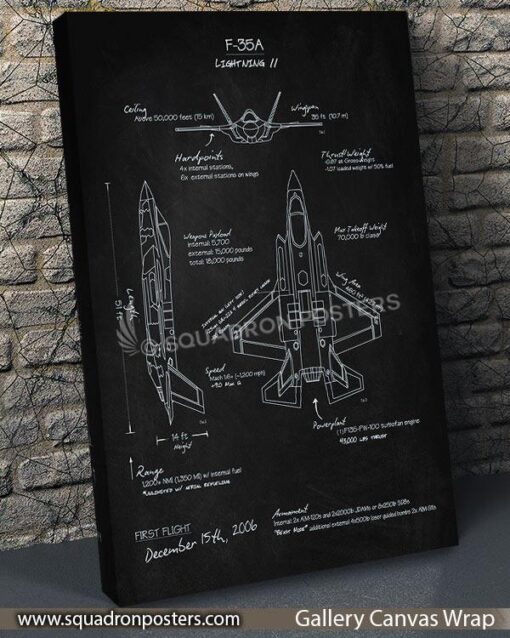 F-35A Blackboard Art - Squadron Posters