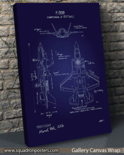 F-35B Lightning II Blueprint Art - Squadron Posters