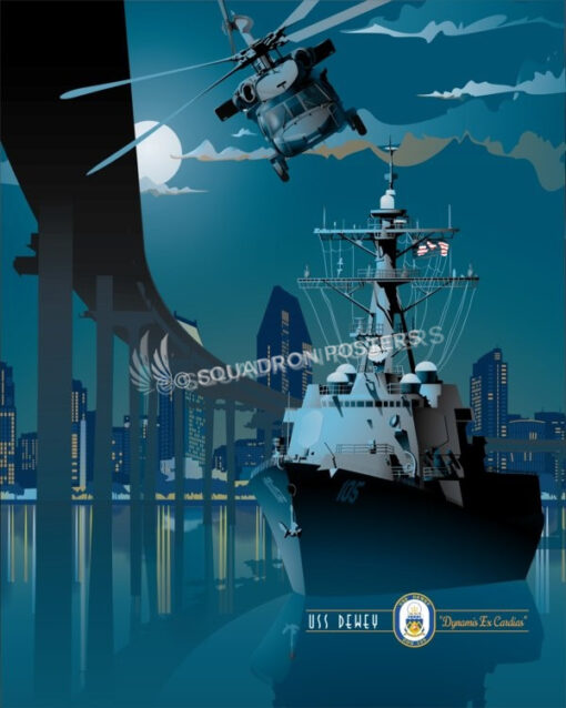 USS Dewey DDG-105 San Diego - Squadron Posters