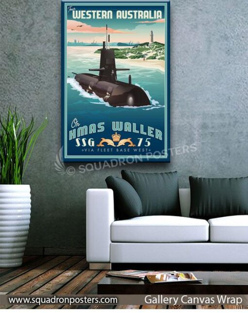 Fleet Base West Garden Island HMAS Waller Art - Squadron Posters