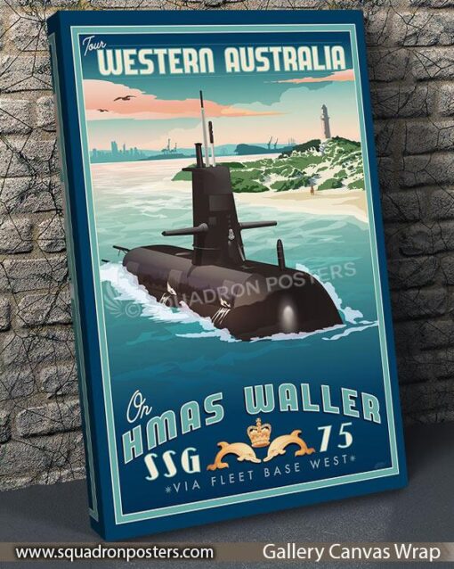 Fleet Base West Garden Island HMAS Waller Art - Squadron Posters