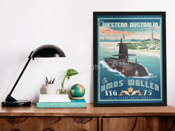 Fleet Base West Garden Island HMAS Waller Art - Squadron Posters