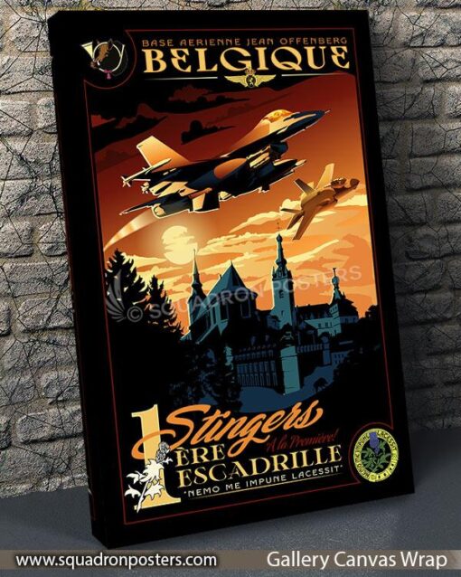 Florennes AB Belgium 1st FS - Squadron Posters