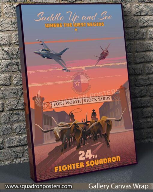 Fort Worth Texas 24th Fighter Squadron - Squadron Posters