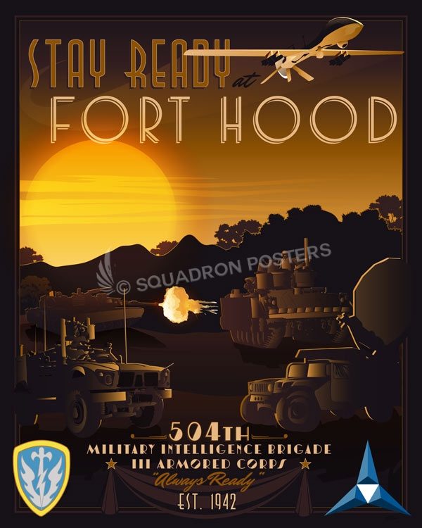 Fort Hood 504th Military Intelligence Brigade - Squadron Posters