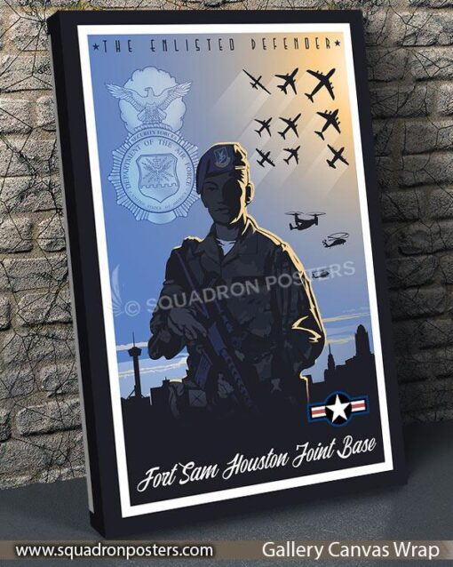 Ft Sam Houston SFS The Enlisted Defender Art - Squadron Posters