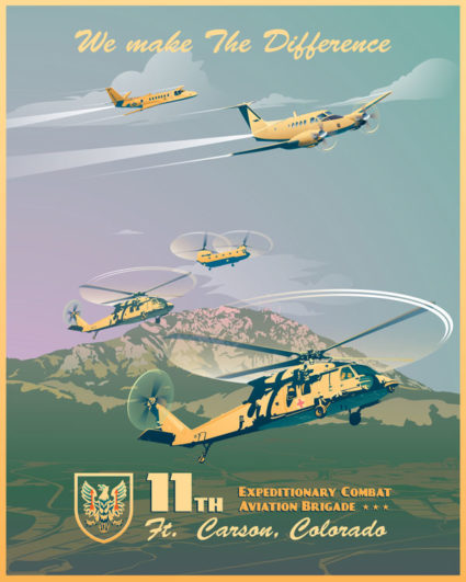 Fort Carson 11th Expeditionary Combat Aviation Brigade - Squadron Posters