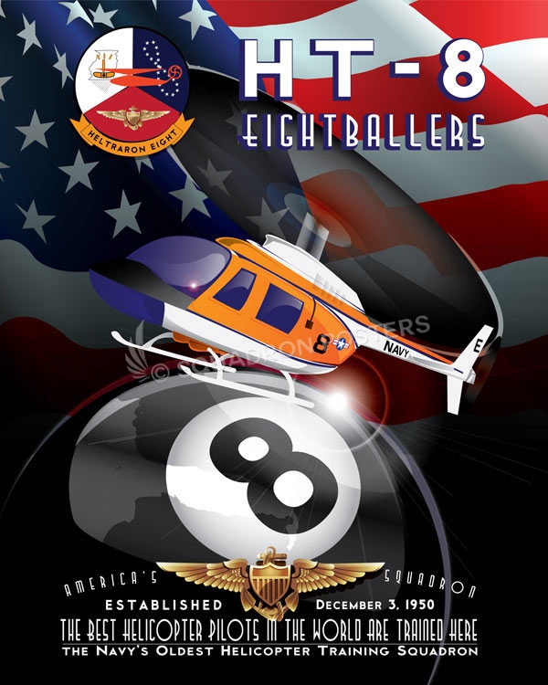 NAS Whiting Field HT-8 TH-57 US Navy - Squadron Posters