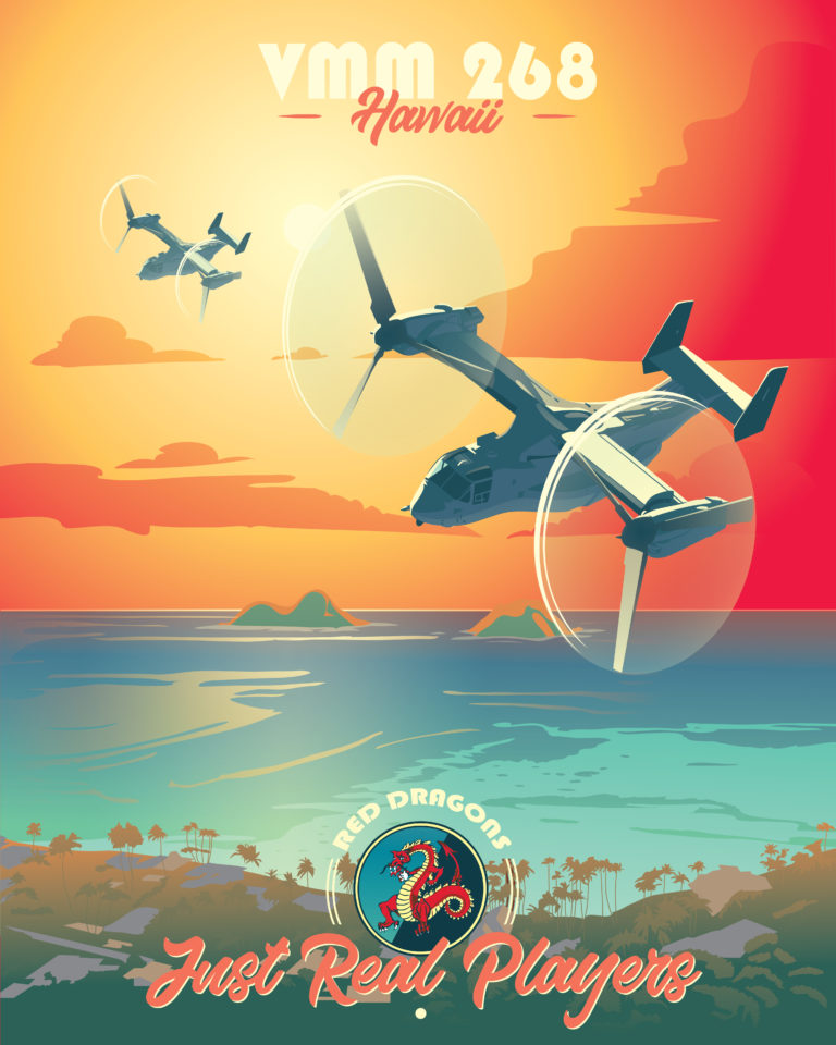 VMM 268 Hawaii Red Dragons MV-22 - Squadron Posters