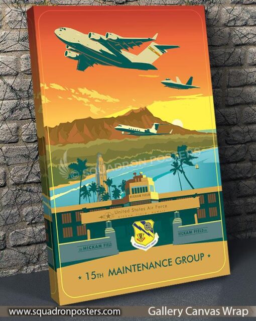 Hickam Field Hawaii 15th MXG - Squadron Posters
