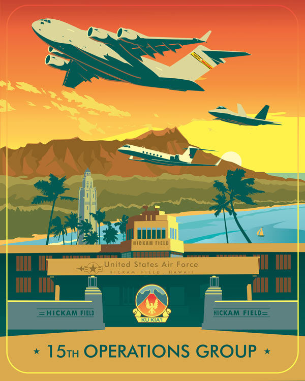 Hickam AFB 15th Operations Group - Squadron Posters