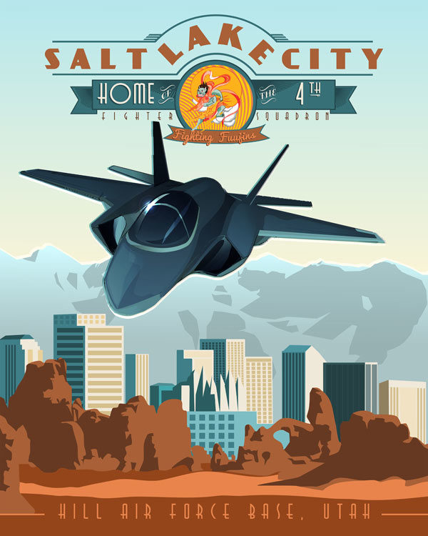 Hill AFB F-35 4th FS Fightin Fuujins - Squadron Posters
