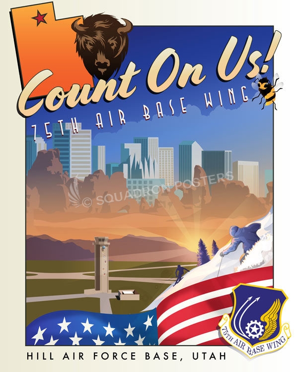 Hill AFB Utah 75th ABW - Squadron Posters