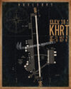 Hurlburt Field KHRT Airfield Map Art - Squadron Posters
